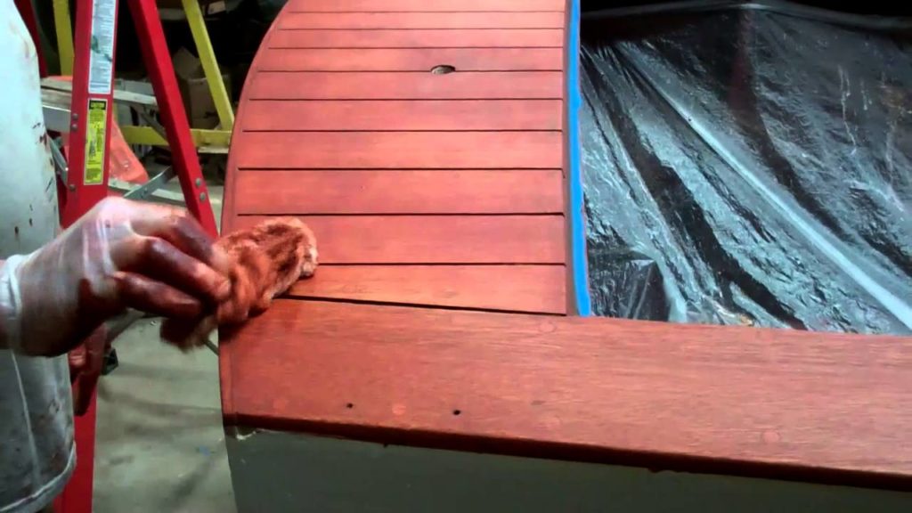 Staining Boat Hulls - Snake Mountain Boatworks